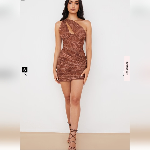 House of CB | Dresses | House Of Cb Clementine Swirl Print Cut Out Mini ...